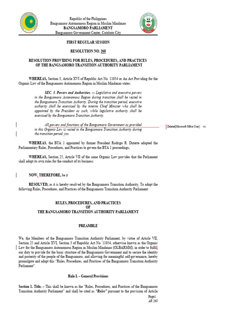 Ar 268 (Rules) | PDF