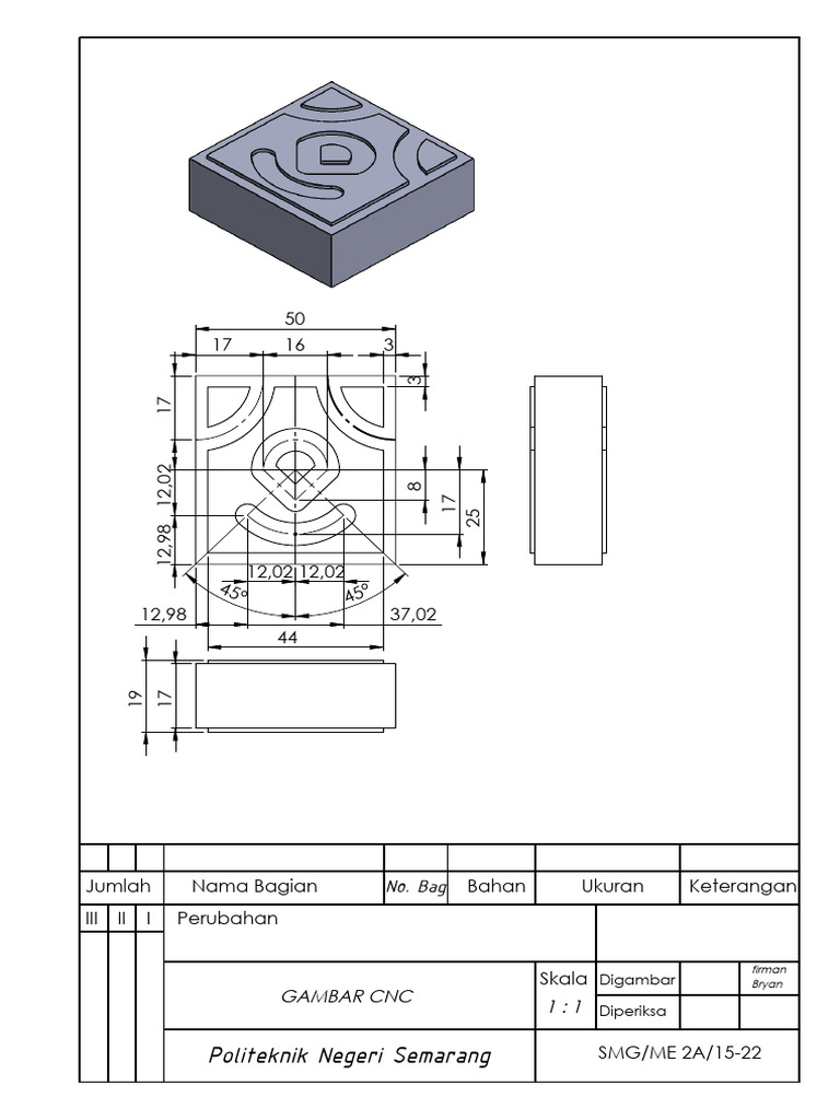 CNC Revisi DRAW | PDF