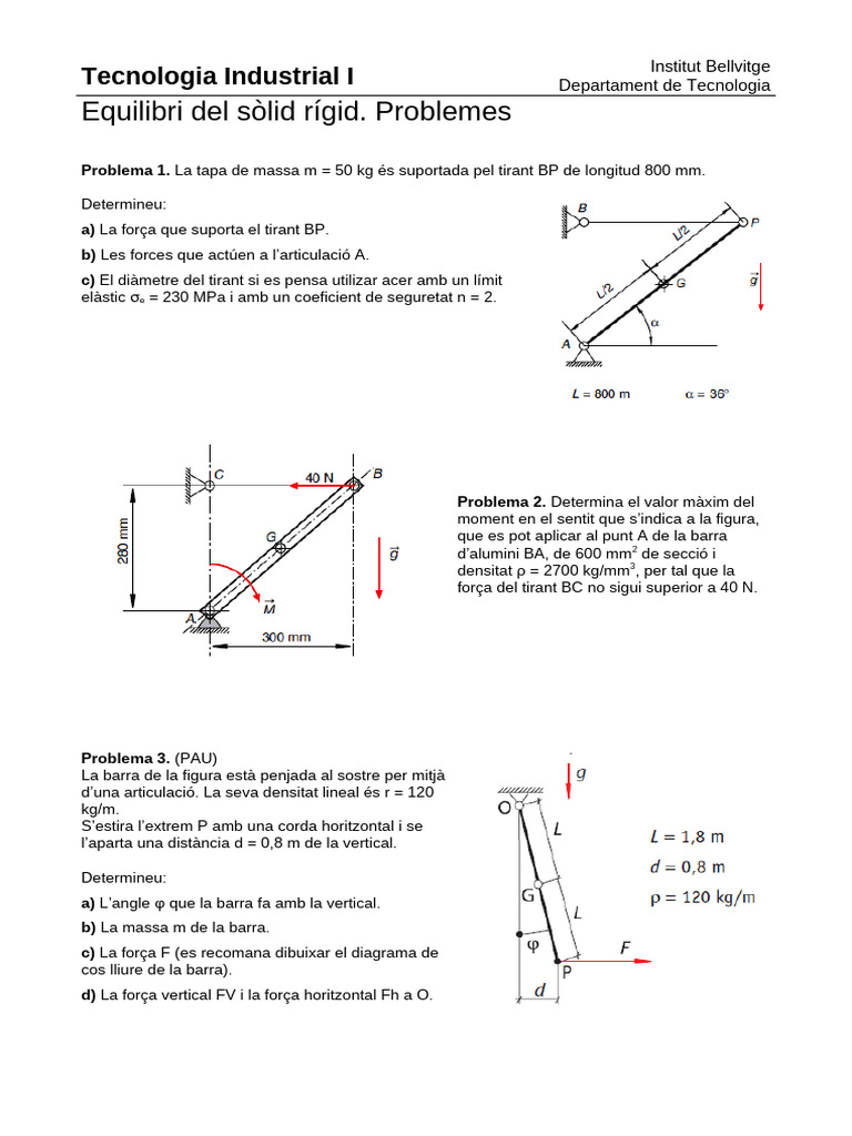 EquilibriSolidRigid Problemes | PDF