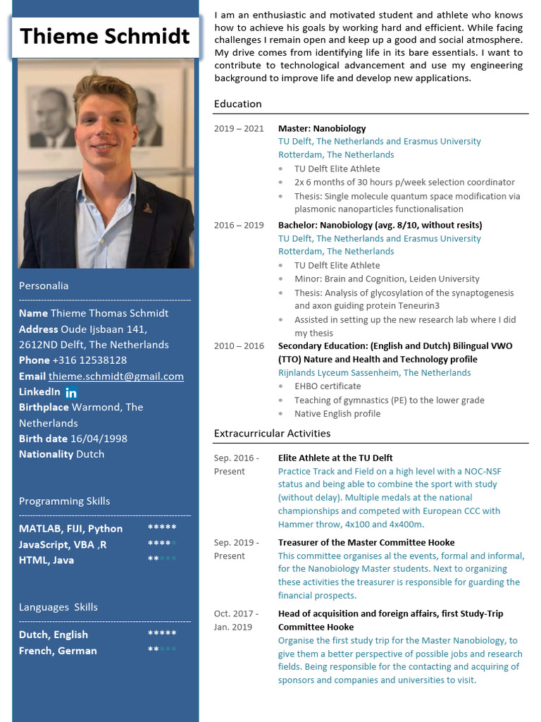 CV Thieme-Schmidt NIBC | PDF