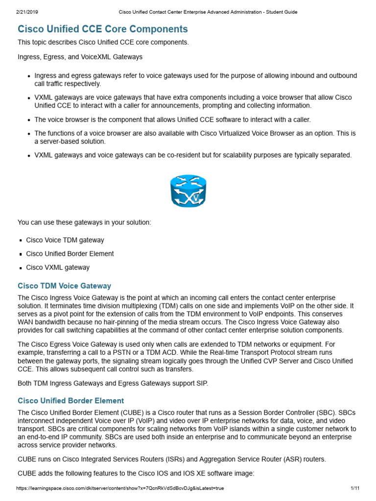 UCCE-AA - Core Components | PDF