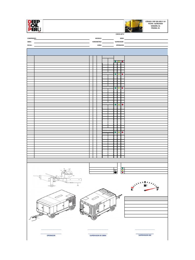 Check List Compresor - DSP | PDF