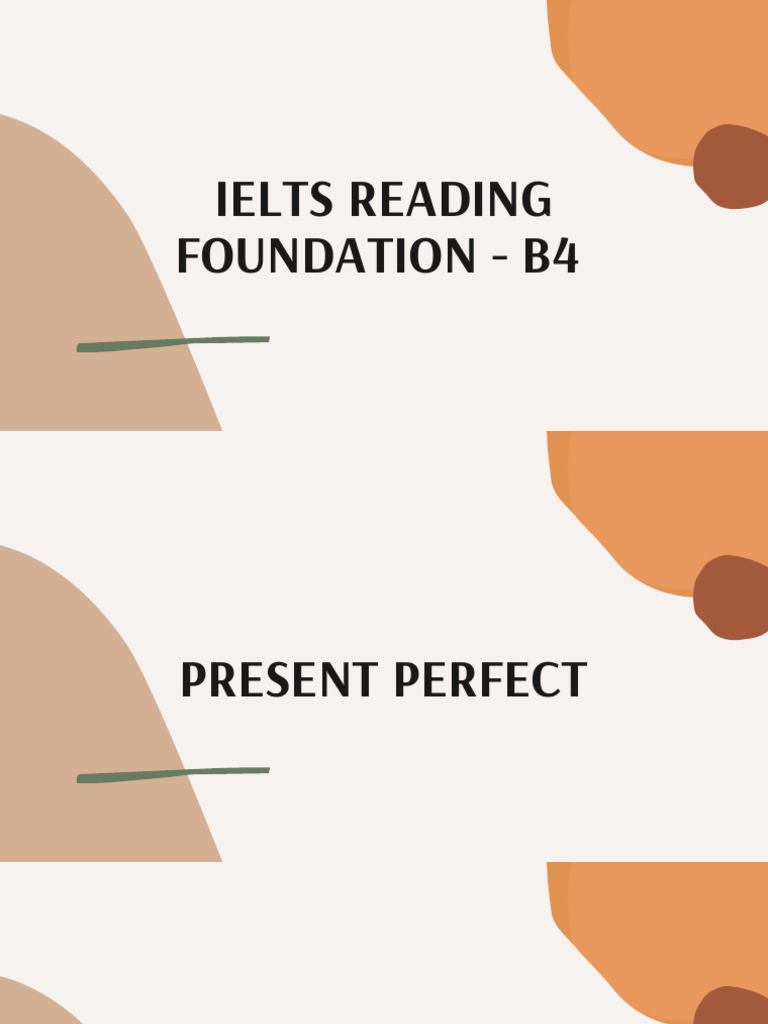 IELTS READING FOUNDATION - B4 | PDF