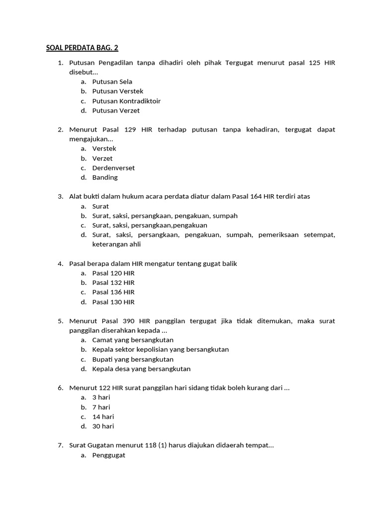 Soal SKB APP MA PERDATA BAG. 2 | PDF