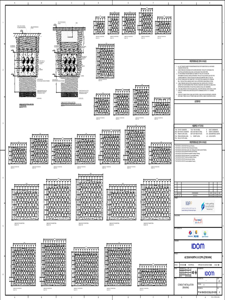 P104198-IDO-CC-EL-DW-009 Conduit Installation Drawing | PDF
