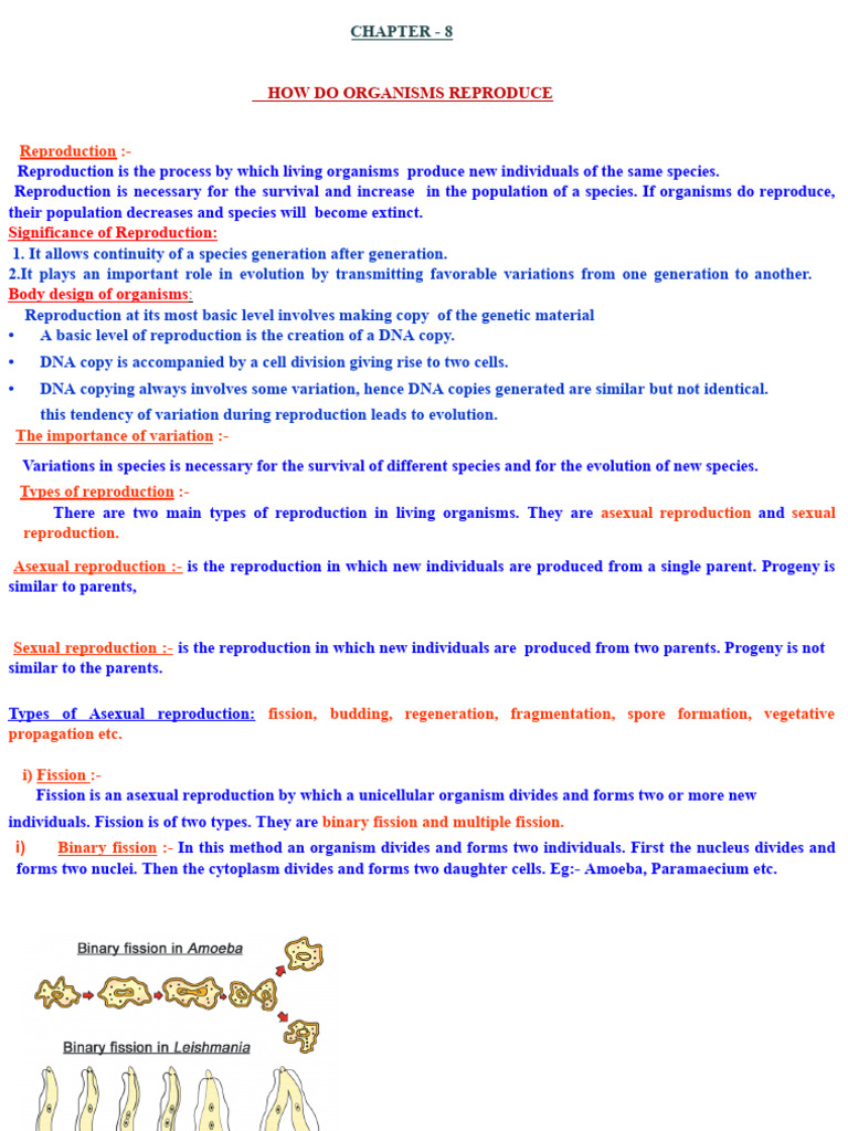 How do organisms reproduce | PDF