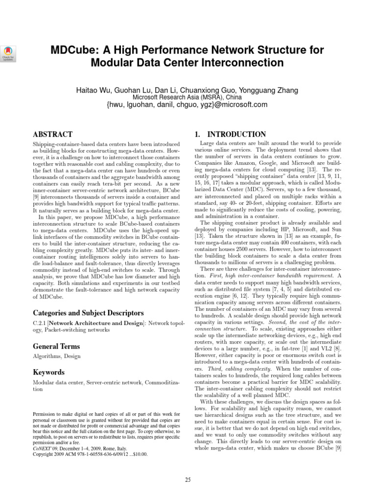 A High Performance Network Structure For Data Center | PDF