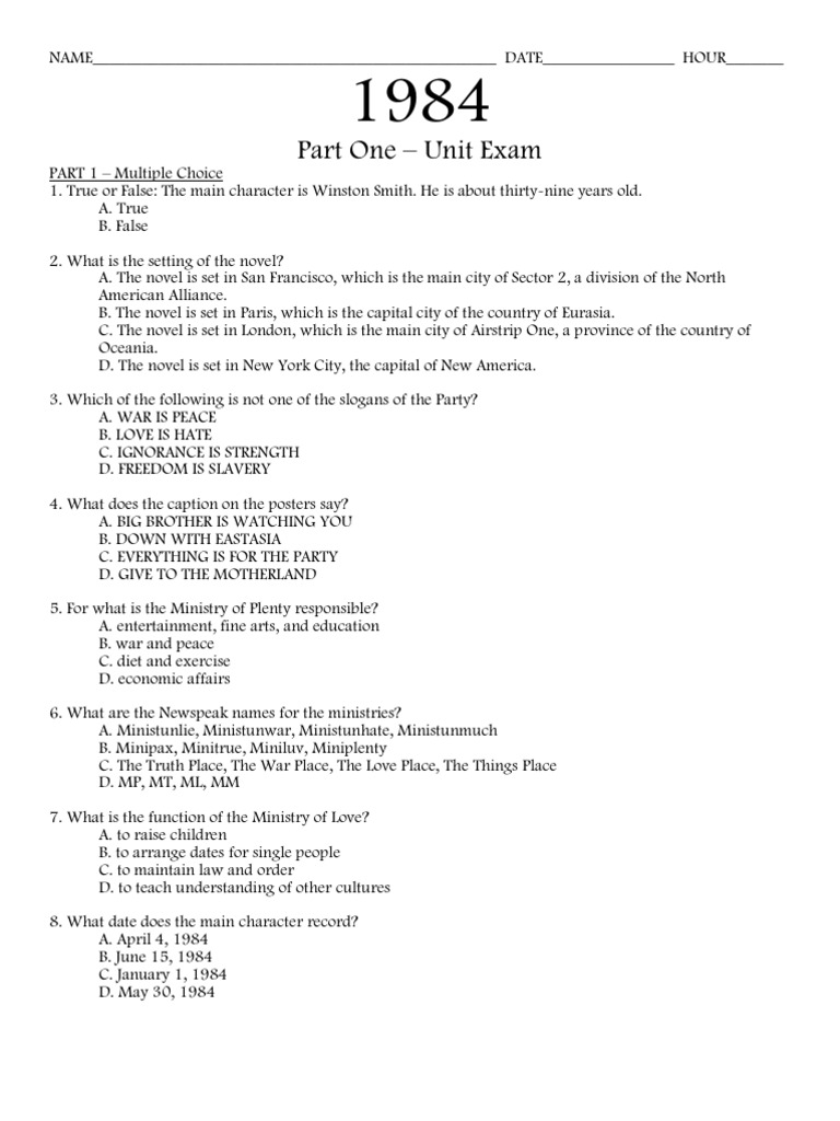 1984 1 Test | Politics