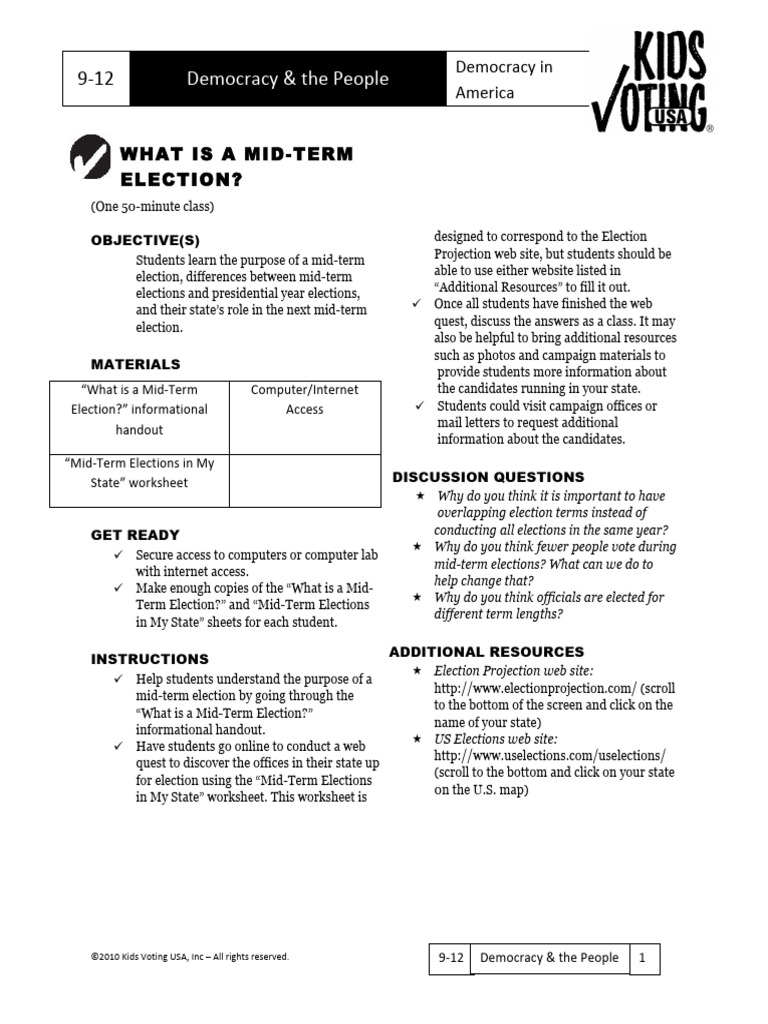 What Is A-Mid-Term Election | PDF