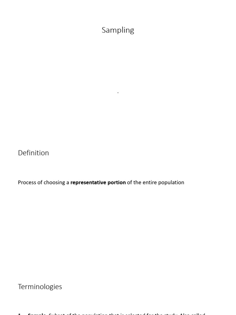 Biostatistics Sampling Methods Explained | PDF | Sampling (Statistics ...