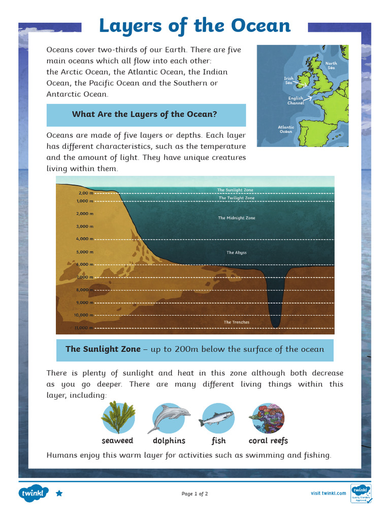 5 LAYERS OF THE OCEAN | PDF