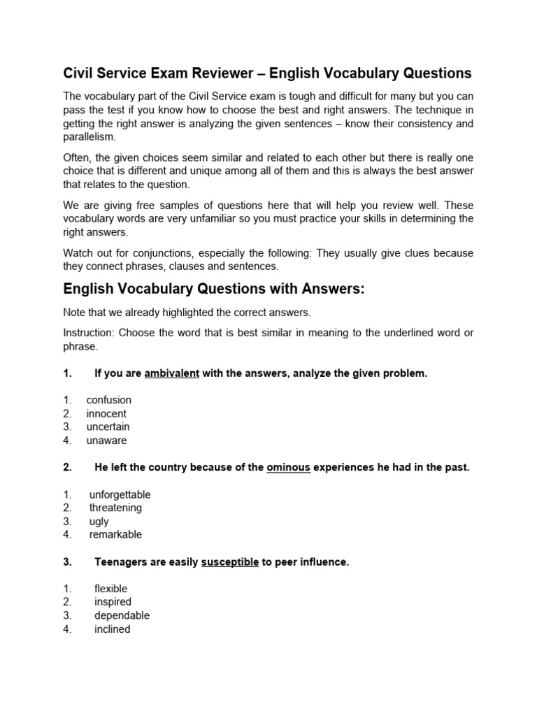 Verbal-Reasoning-Vocabulary | PDF
