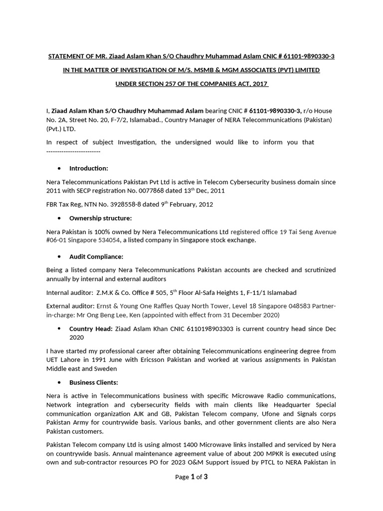 Introduction SECP Statement R2 | PDF