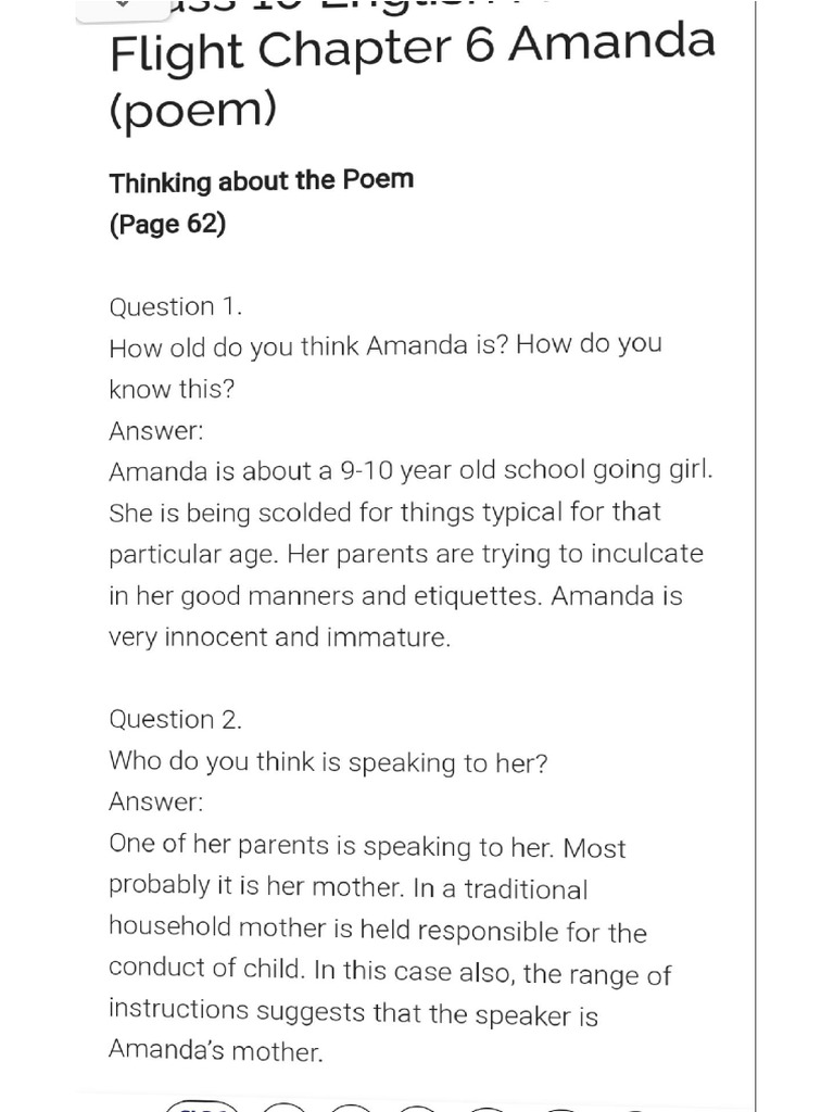 Amanda Poem (3) Key Words | PDF