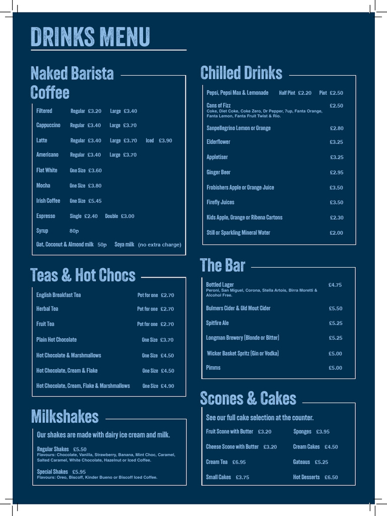 SLC Drinks Menu 20240615 | PDF