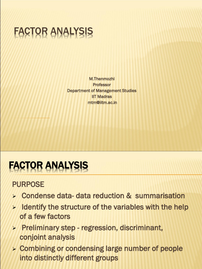 Mv4.factor Analysis | PDF