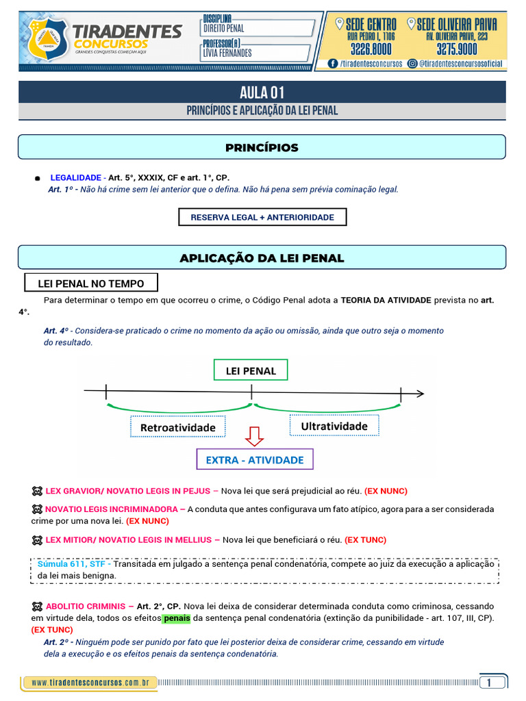 Aplicação Da Lei Penal | PDF