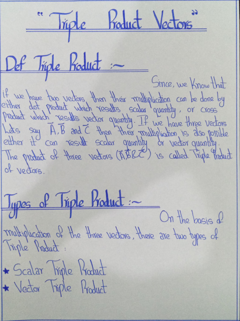 Triple Product & its types | PDF