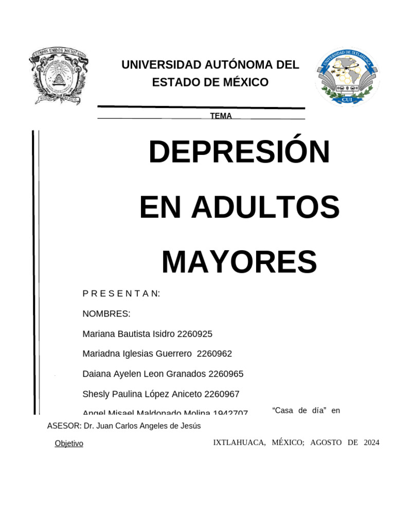 PROYECTO Final Refrencias Ayelene | PDF | Trastorno depresivo mayor ...
