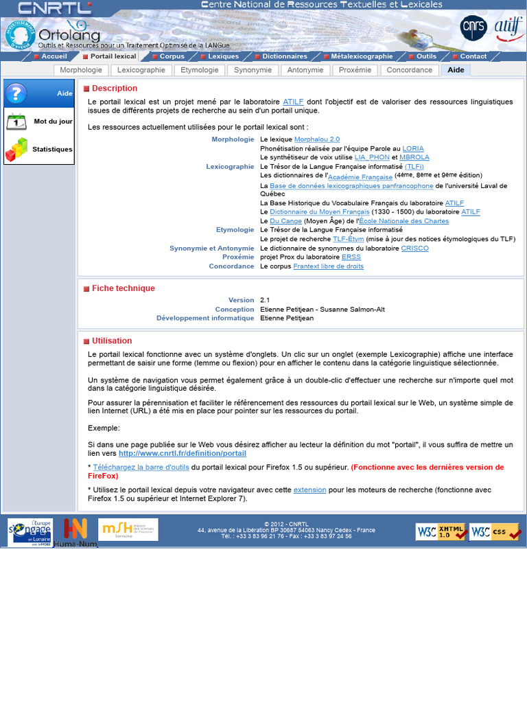 Description: Atilf | PDF