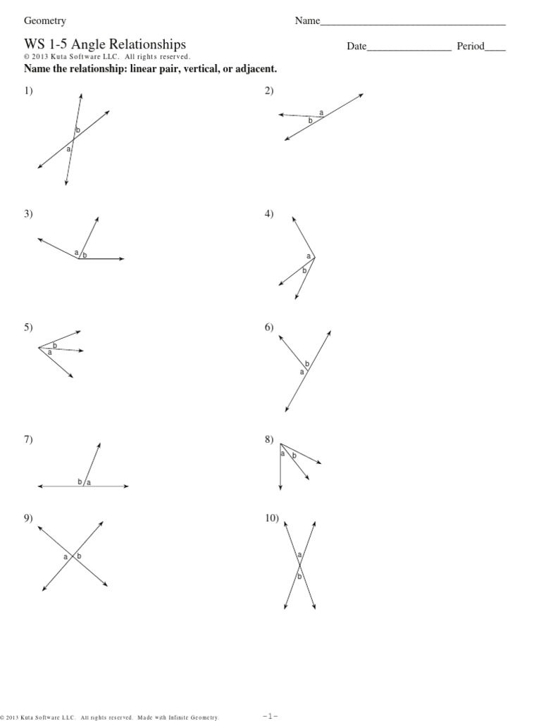 Angle Relationships | PDF