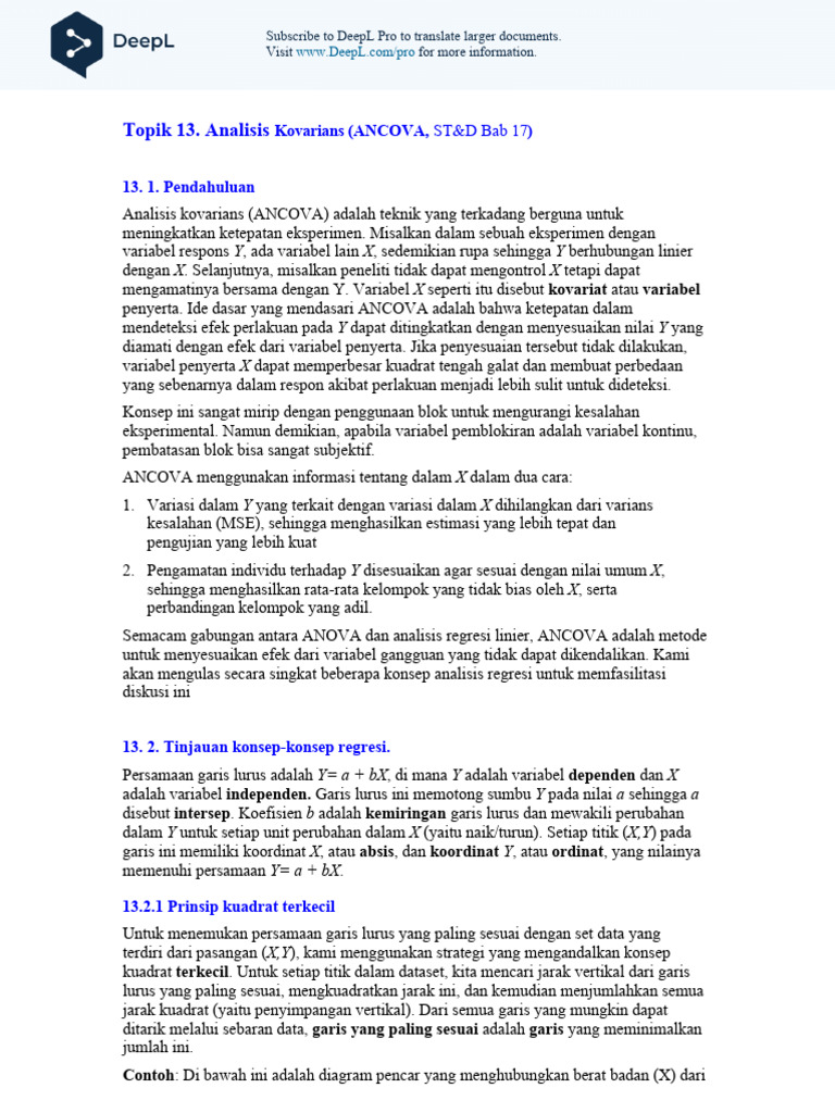 L13 - ANCOVA Id | PDF