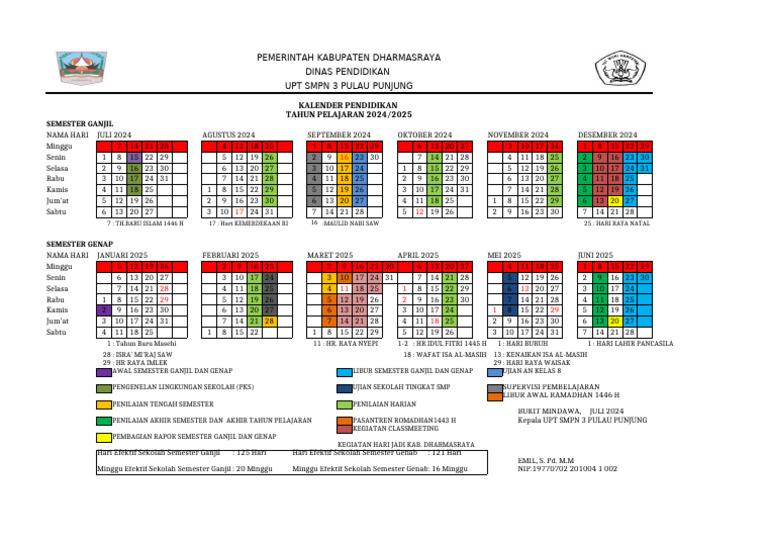 Kalender Pendidikan Tp. 2024-2025 Ok | PDF