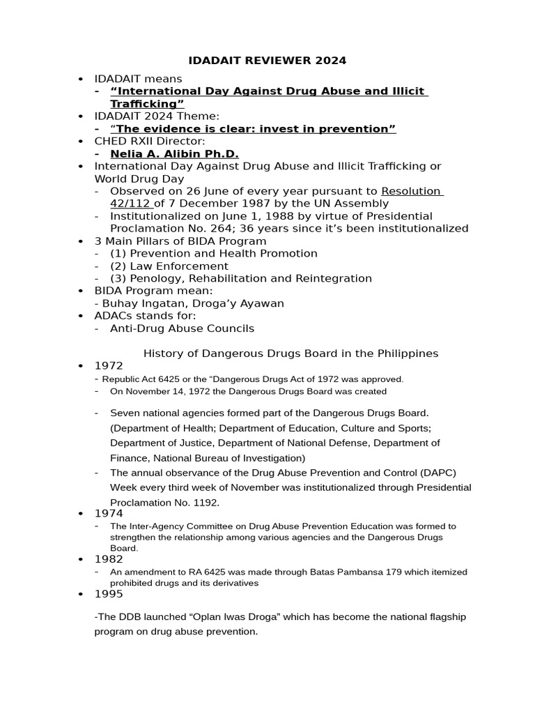 Idadait Reviewer | PDF