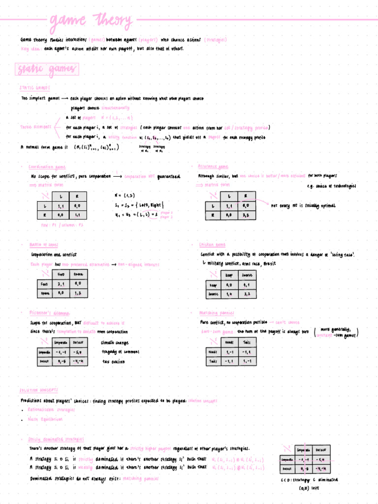Game Theory Apuntes | PDF | Mathematical And Quantitative Methods ...