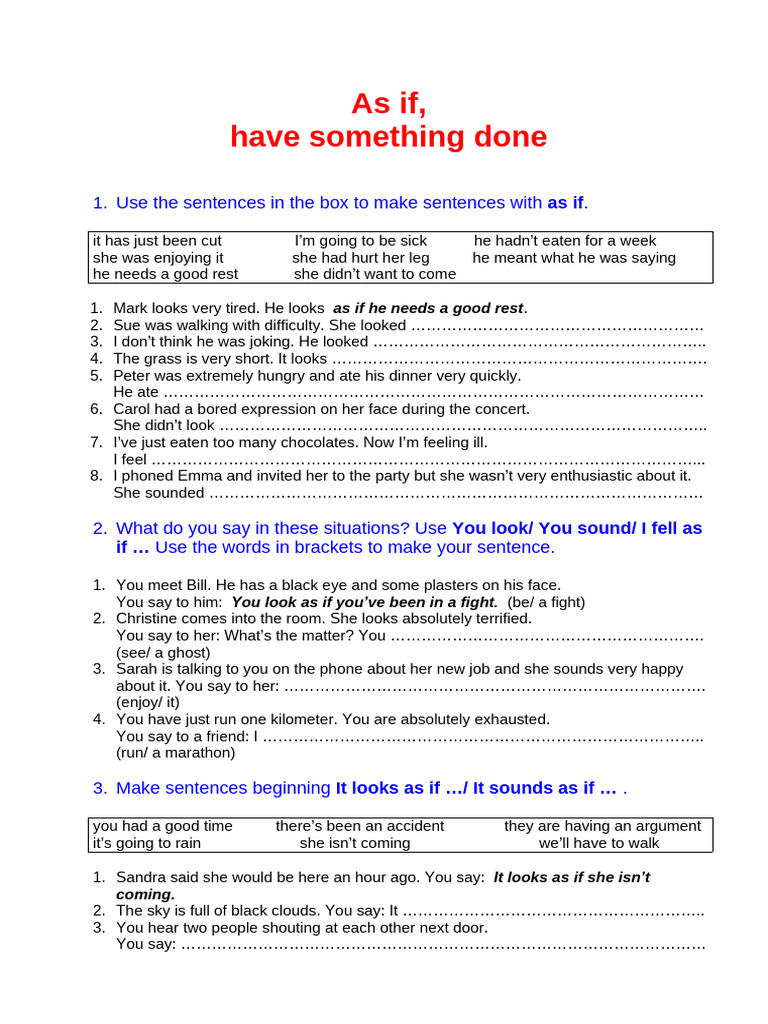 As If, Have STH Done | PDF