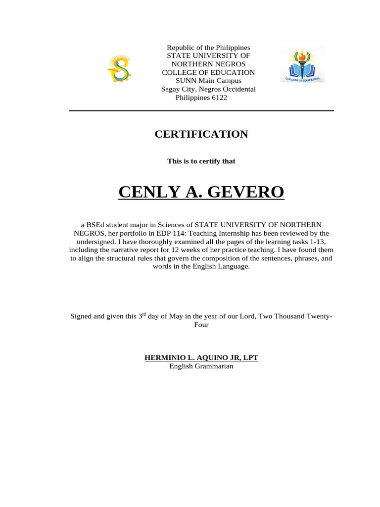 Grammarian Certification | PDF | Human Communication | Cognitive Science