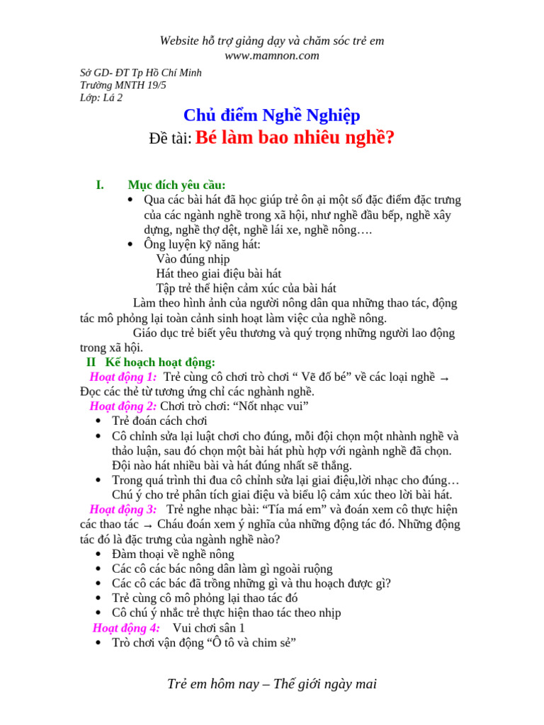 Am Nhac - Be Lam Bao Nhieu Nghe | PDF