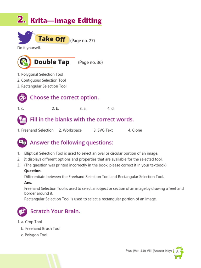 Class-8 L-2 Krita- Image Editing | PDF