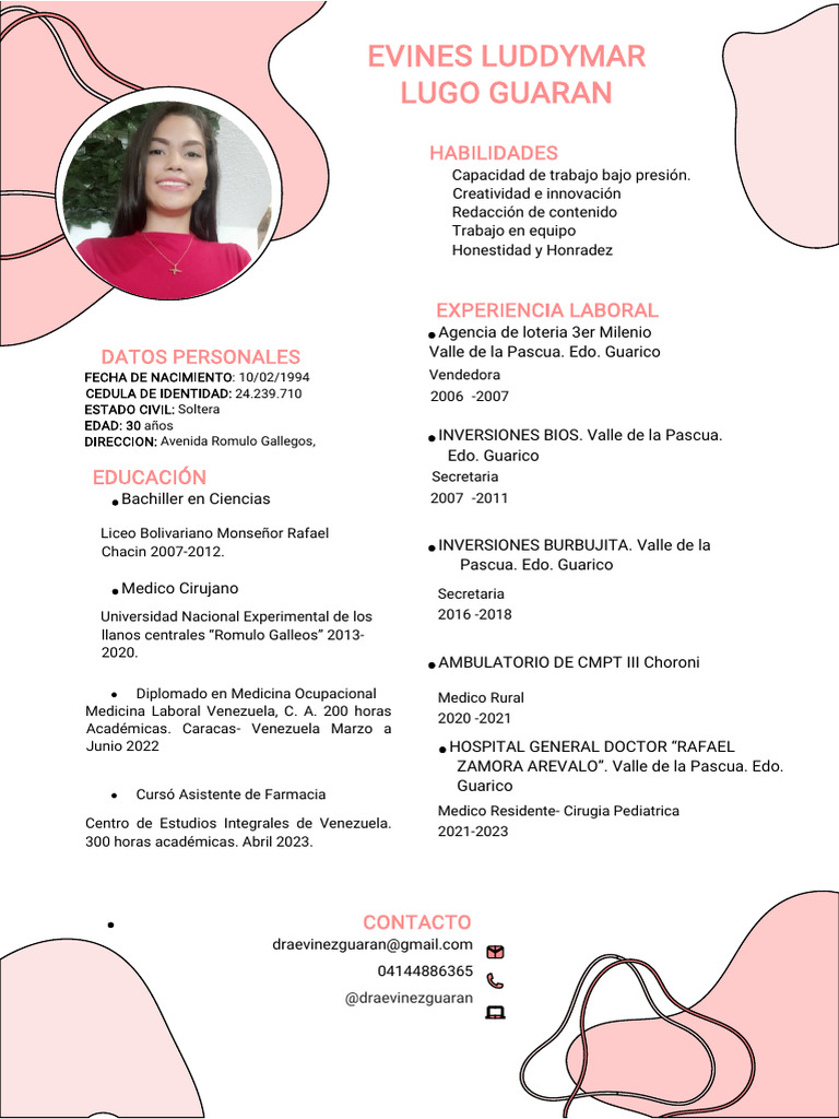 Evines Luddymar Lugo Guaran: Habilidades | PDF