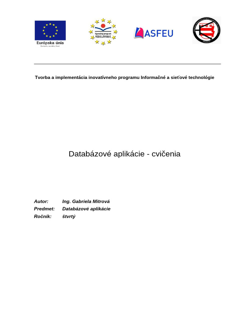 Cvicenia Databazy 3 | PDF