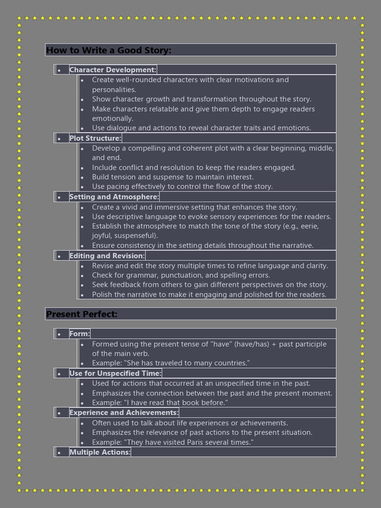 How To Write A Good Story | PDF