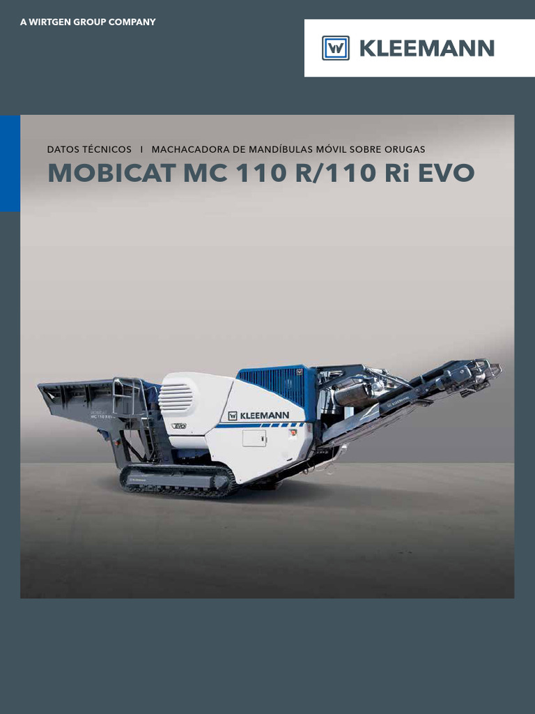 Ficha Técnica Mobicat 110Z Evo | PDF