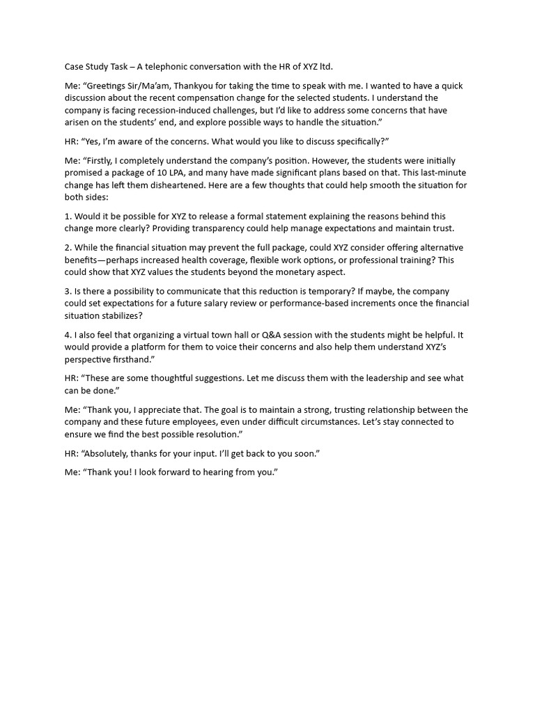 Case Study Task | PDF
