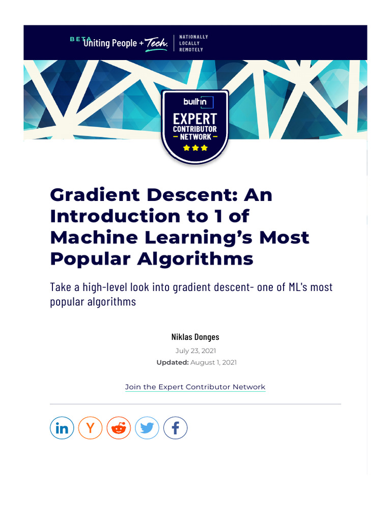 Gradient Descent - A Quick, Simple Introduction - Built in | PDF ... Gradient Descent - A Quick, Simple Introduction - Built in | PDF ...