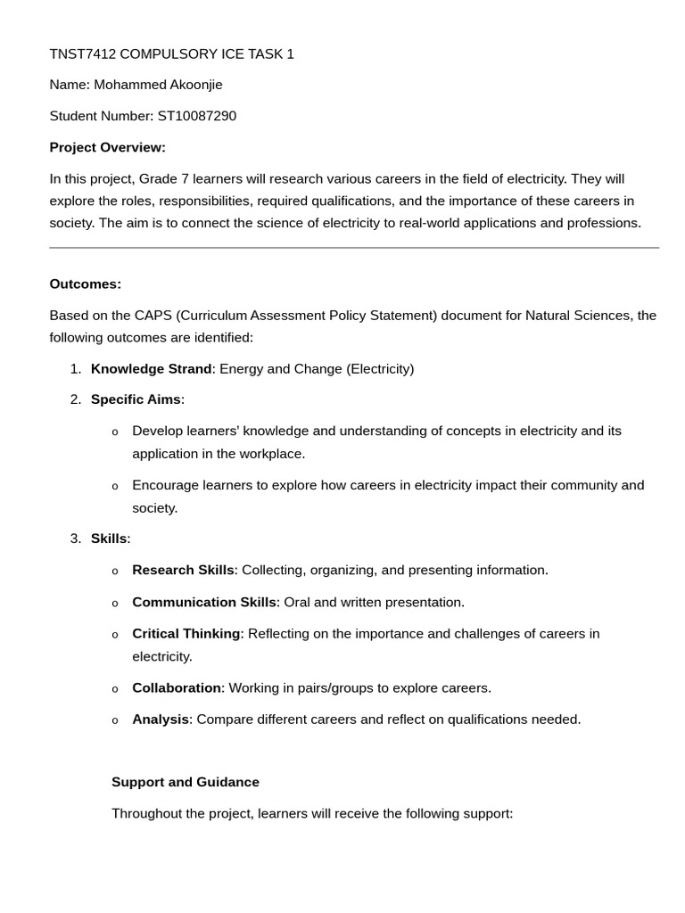 TNST7412 COMPULSORY ICE TASK 1 | PDF