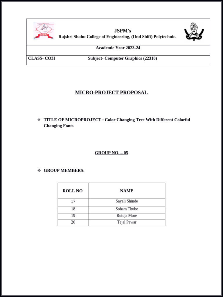 CGR Microproject Proposal | PDF