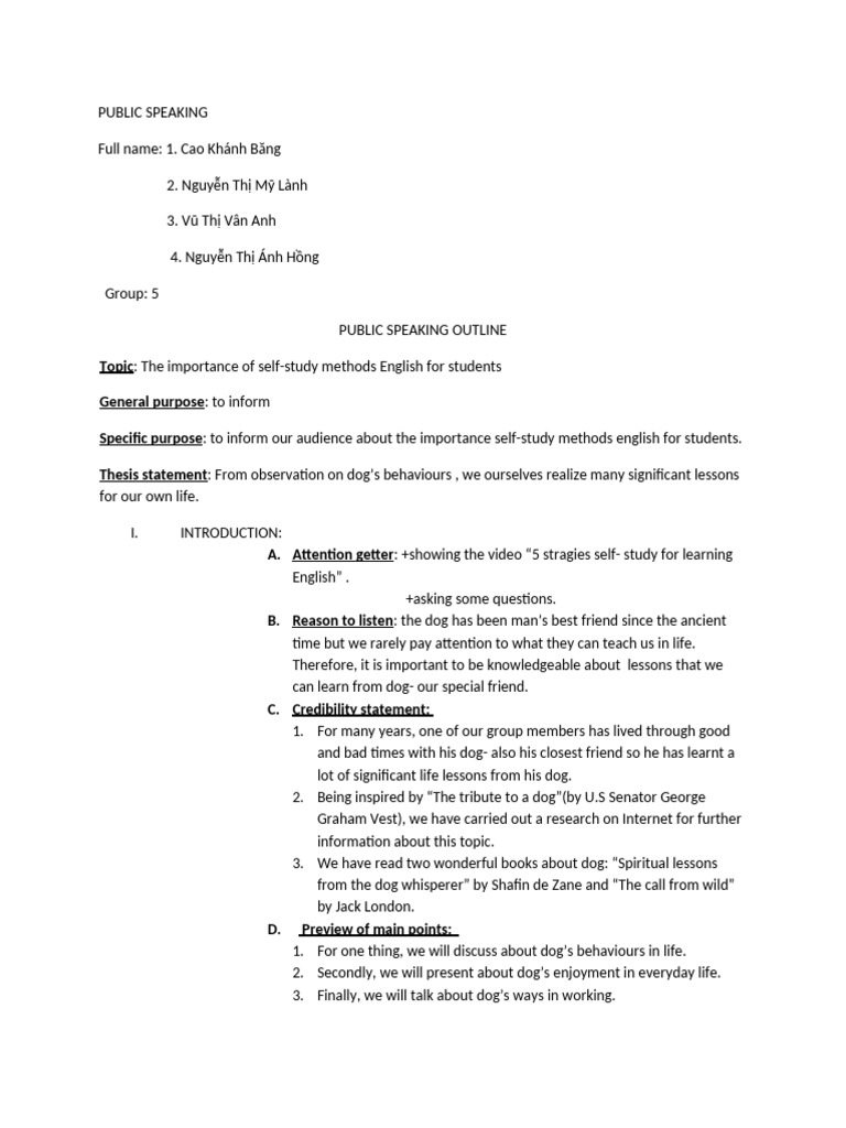 Sample Detailed Ouline-Ps | PDF