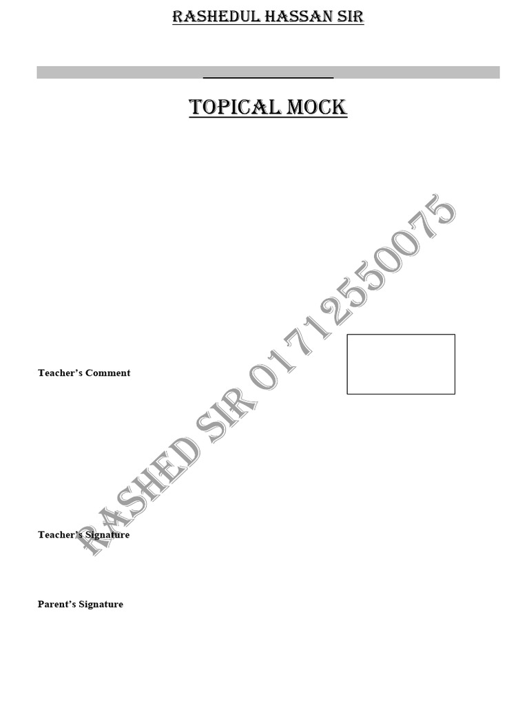 TOPICAL MOCK Day Book | PDF