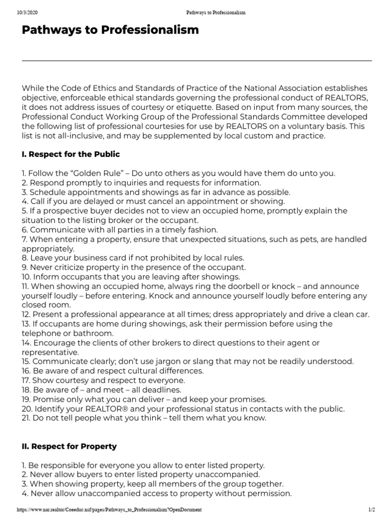 01 02 Pathways To Professionalism | PDF