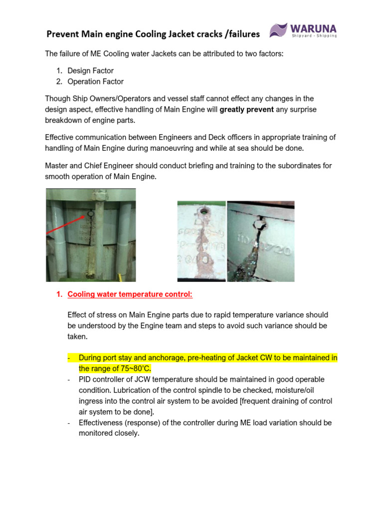 ME Failure Prevention - Cylinder Cooling Jackets | PDF