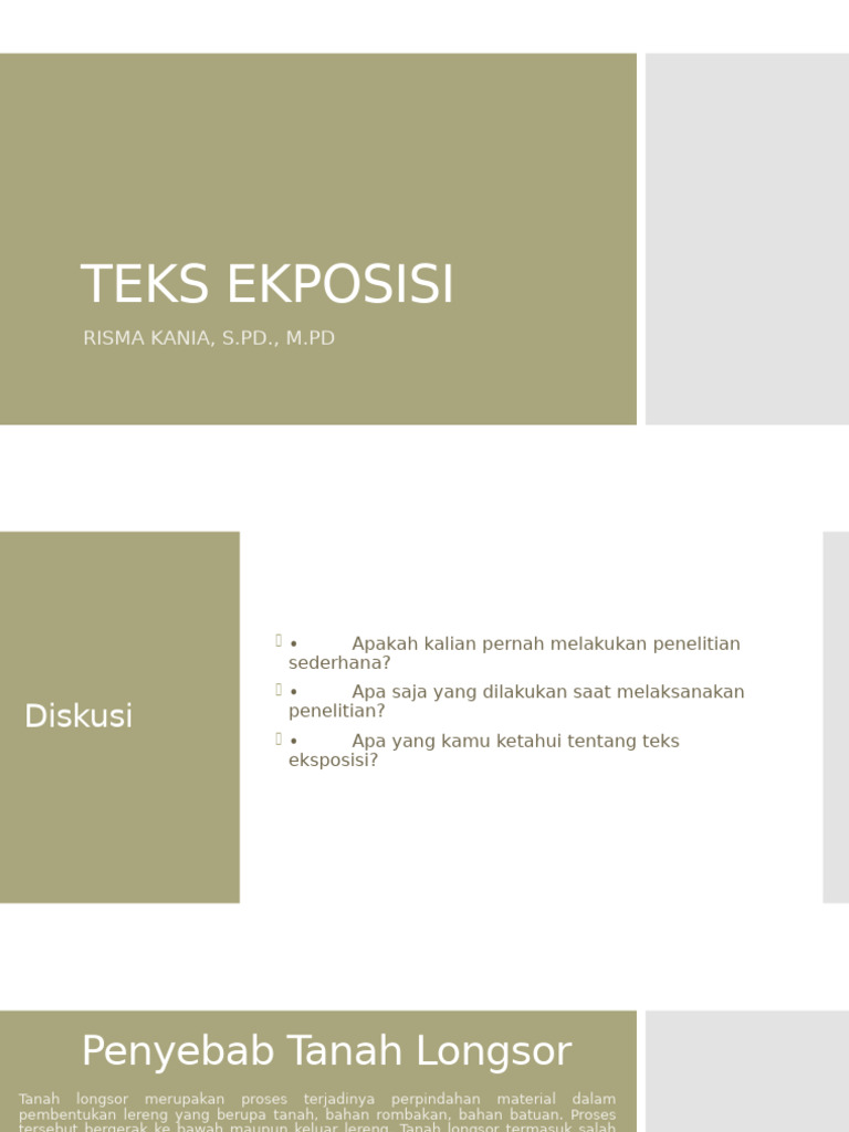 Teks Ekposisi - Modul Teks Eksposisi - Risma Kania - 2401176064 | PDF