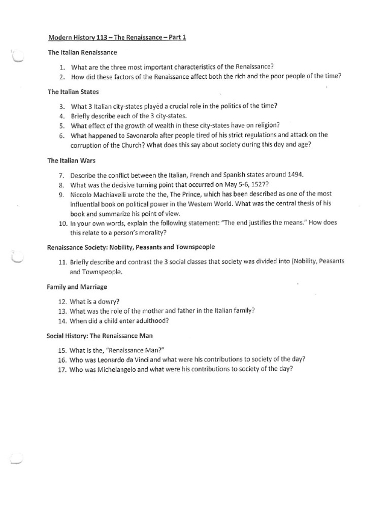 CH 12.1 Questions PROTESTANT REFORMATION | PDF