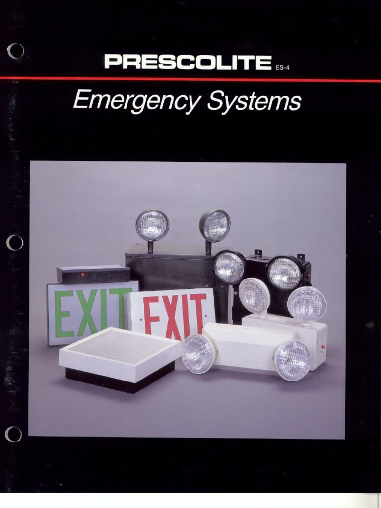 Prescolite Emergency Systems ES-4 1992 | PDF