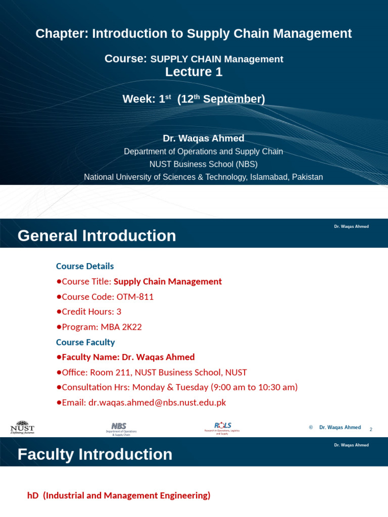 Lec 1 Introduction to Supply Chain Management | PDF