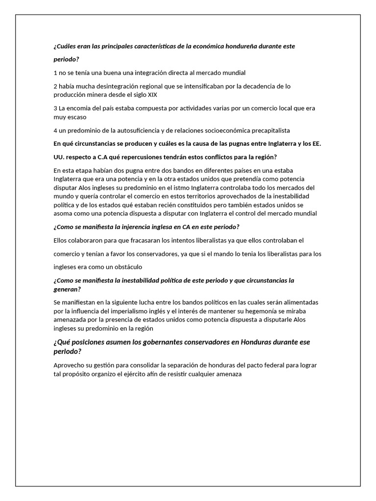 Cuáles Eran Las Principales Características de La Económica Hondureña ... Cuáles Eran Las Principales Características de La Económica Hondureña ...
